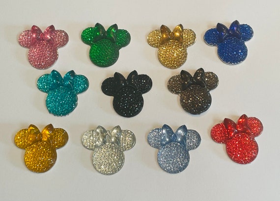 5 Minnie Mouse Shaped Glitter Magnets Assorted Colors - Etsy