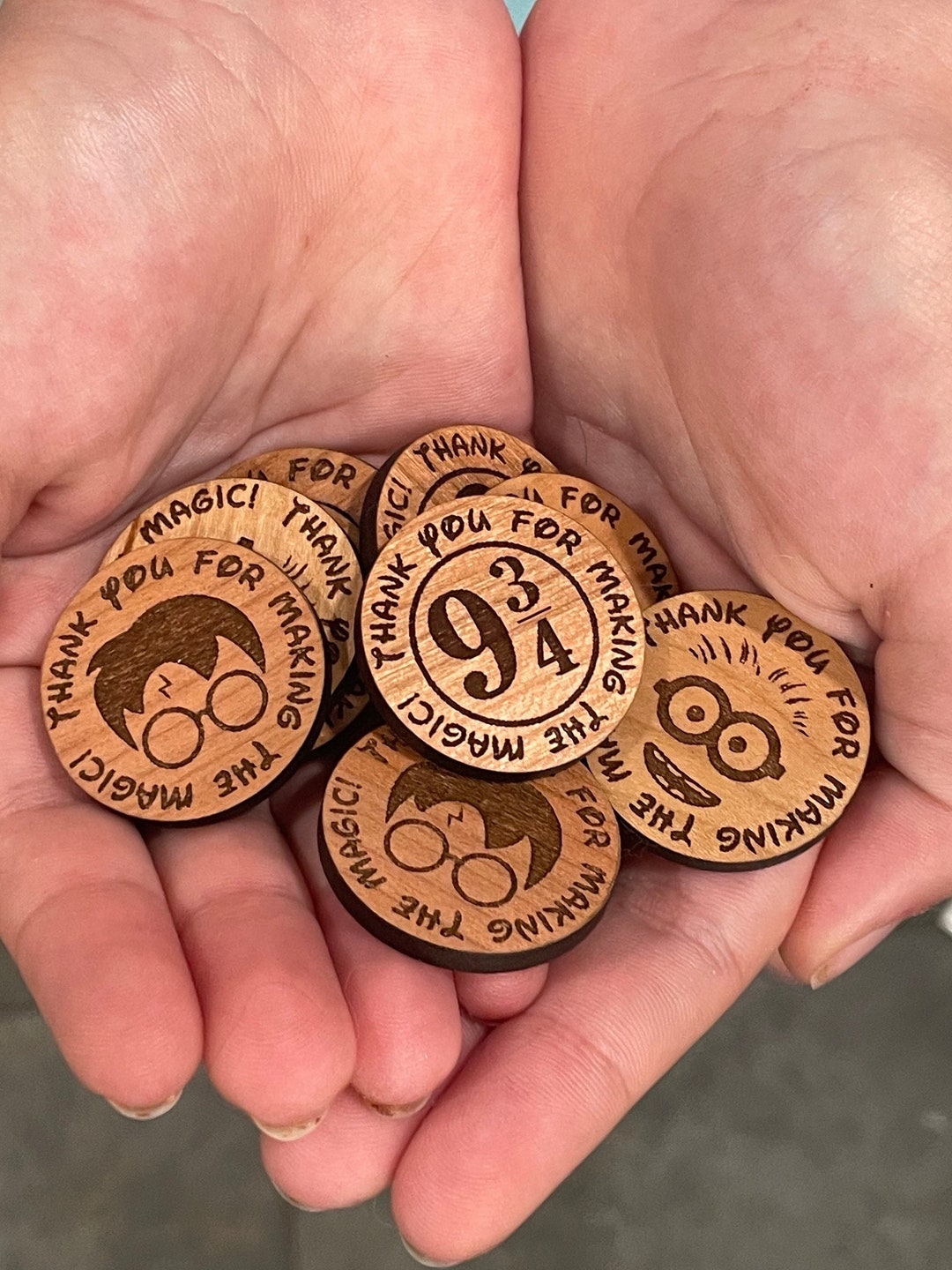 10 Cast Member Appreciation Tokens - Premium Cherry Wood - Universal ...
