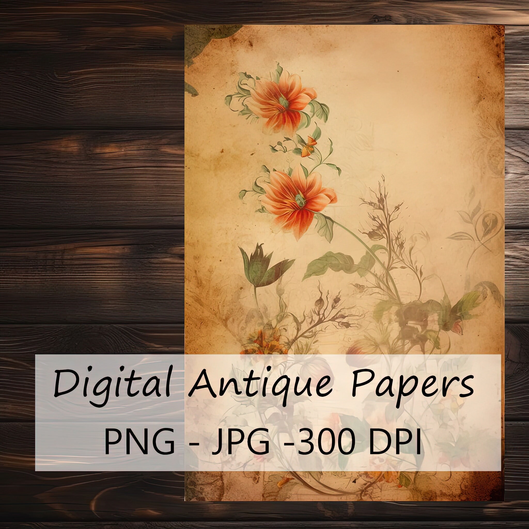 Rose Garden Vintage Wallpaper Collection Digital Download Printable ...