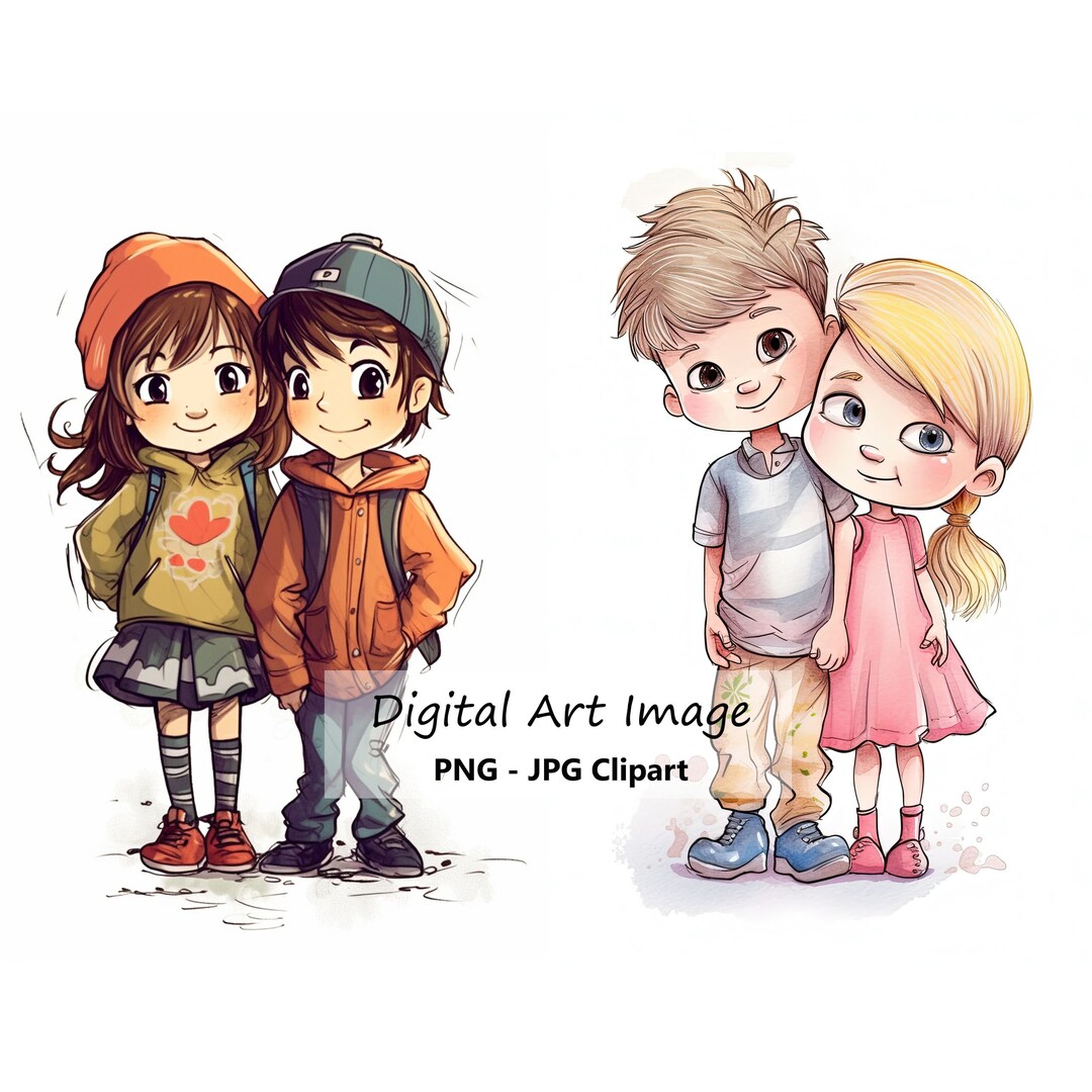 Watercolour Clip Art & Image Files of Sakura, Little Bestie, and Best ...