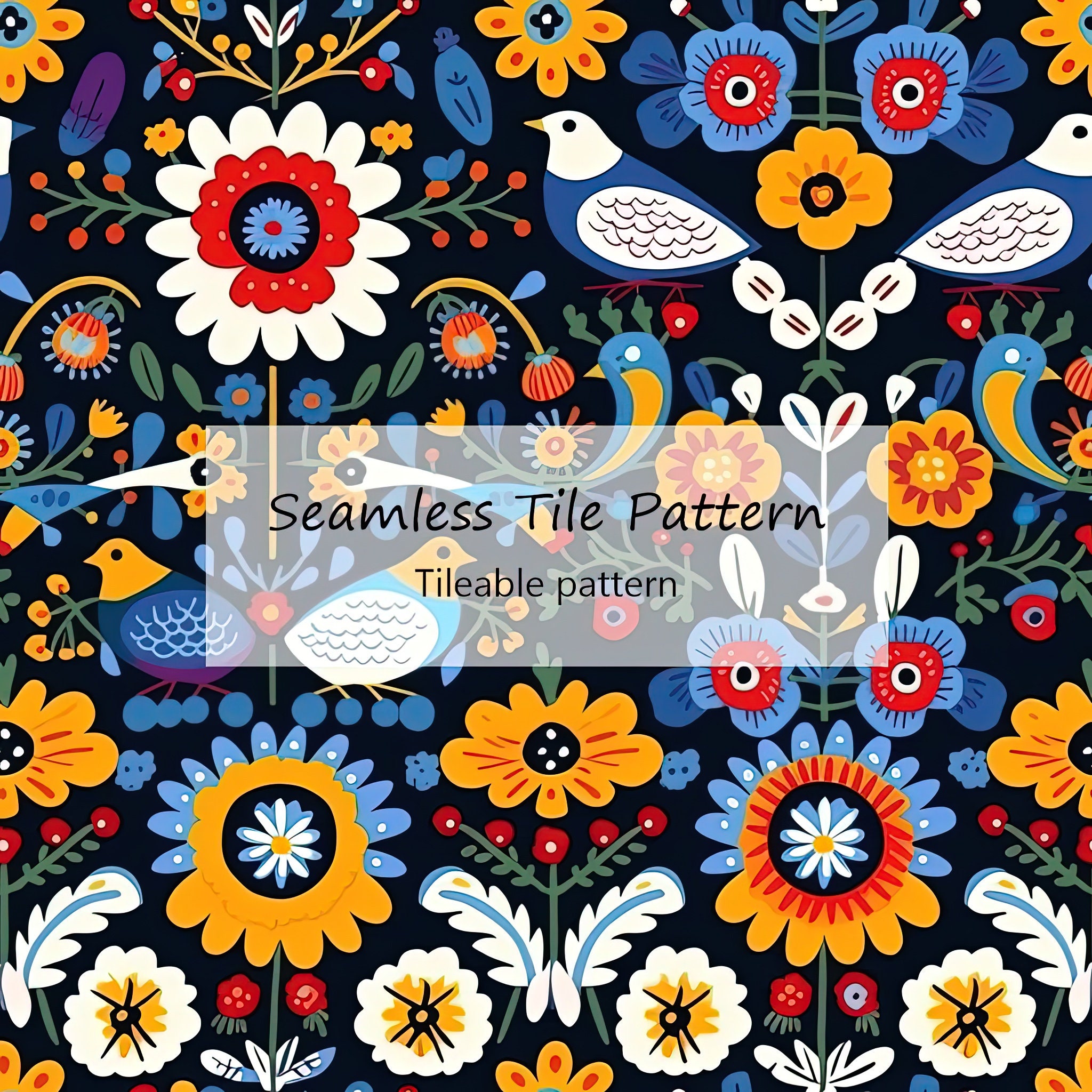 Retro Tile Pattern Digital Scrapbook Paper - Instant Downloadable ...