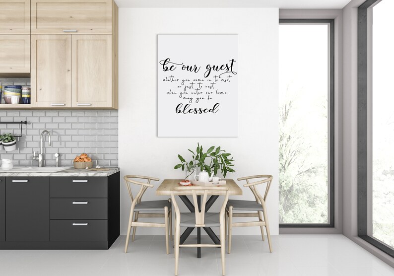 Be Our Guest, Guest Room Decor, Guest Room Wall Art Quote Print ...