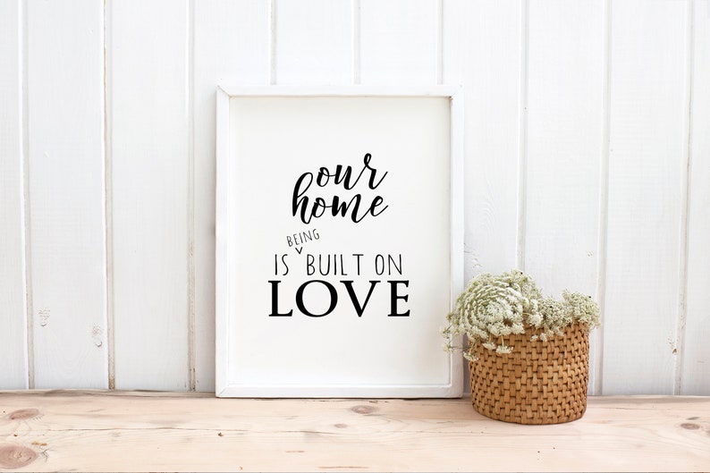 Our Home is Being Built on Love Sign Love Family Sign Our - Etsy