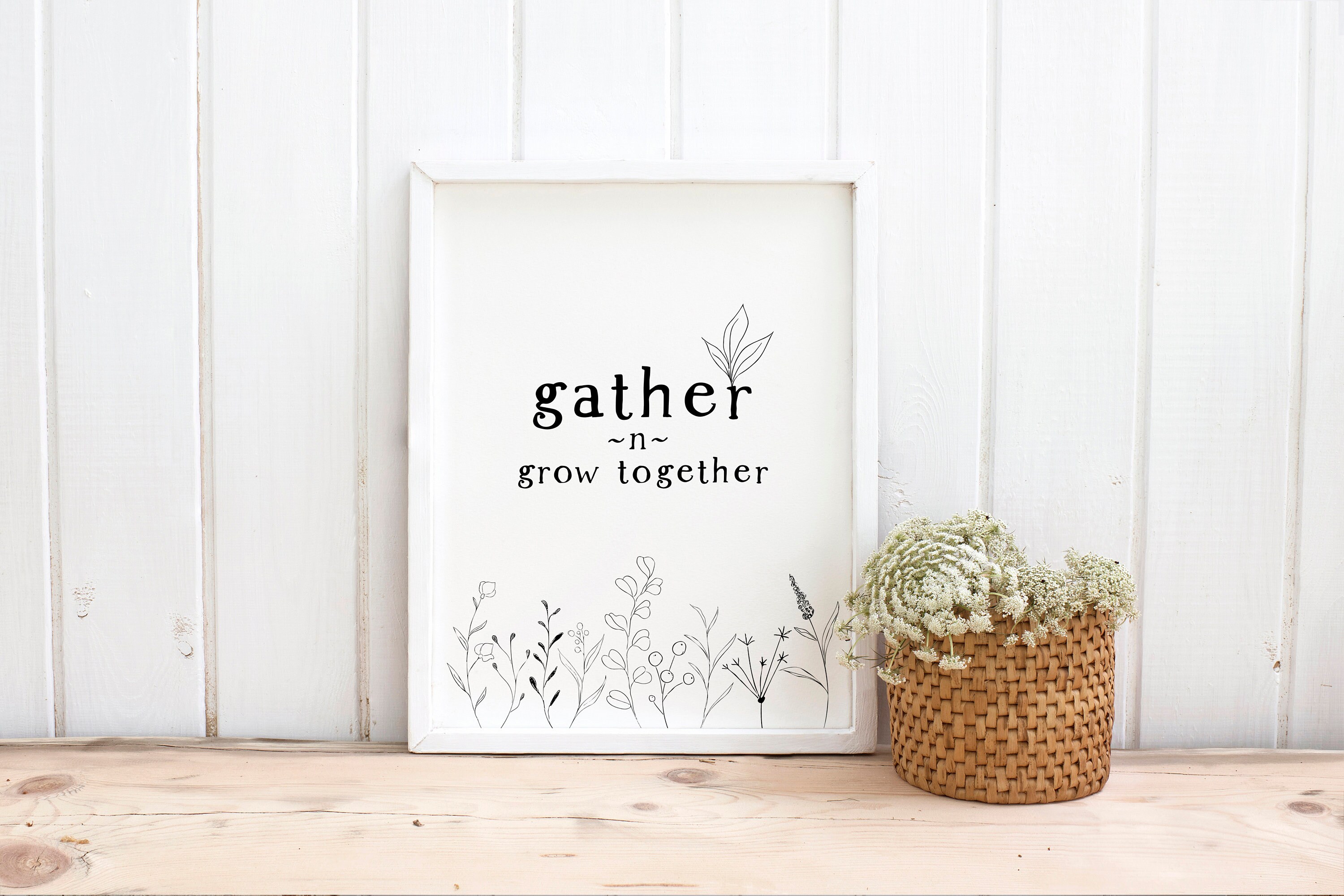 Printable Wall Art, Gather Wall Art, Gather Quote, Gather Printable ...