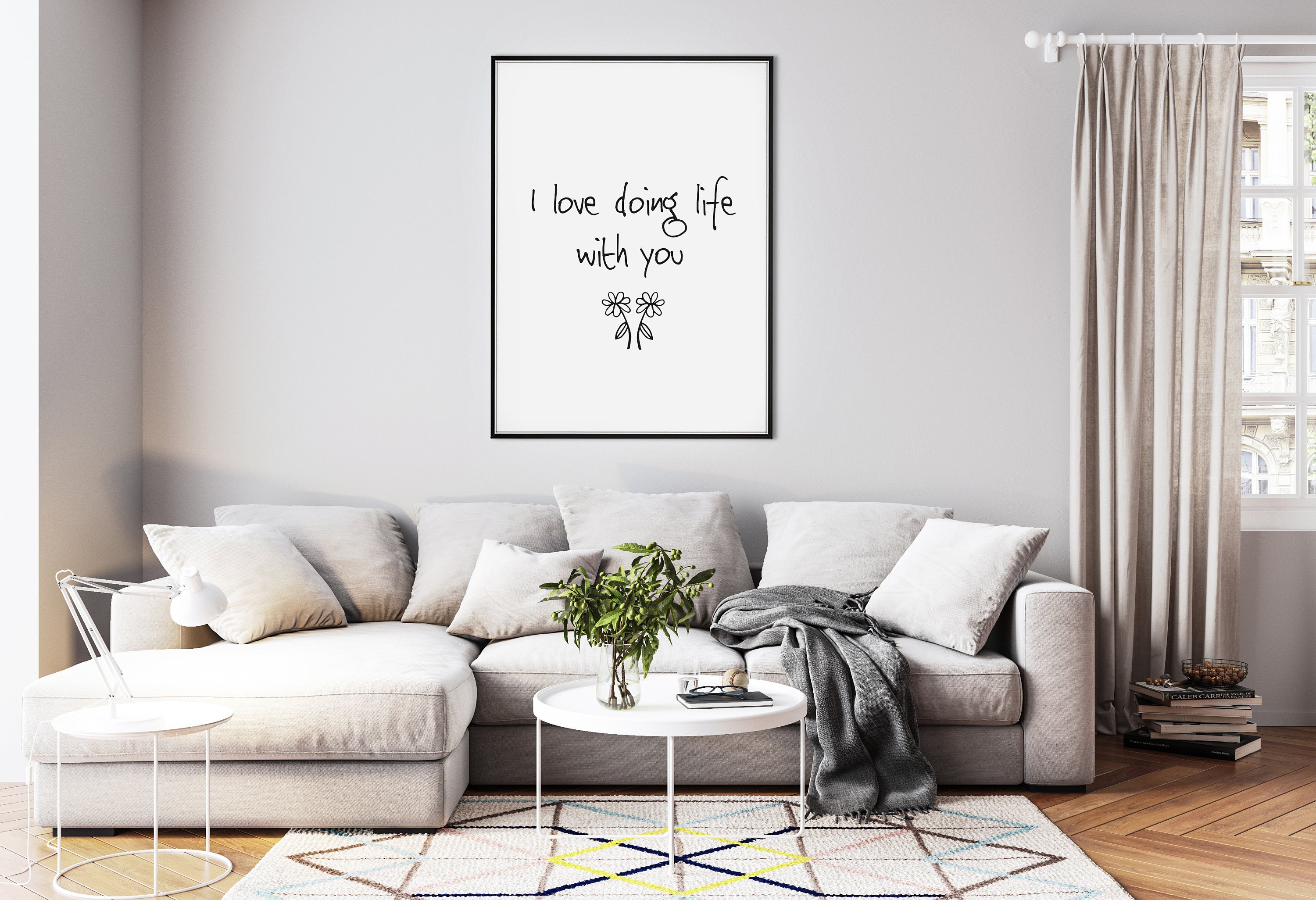 I Love Doing Life With You Printable Love Wall Art Love | Etsy