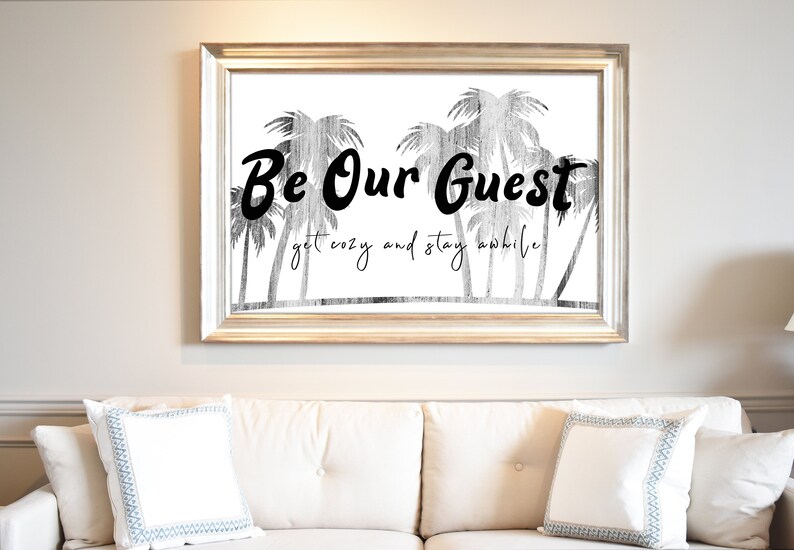Be Our Guest Sign Beach House Guest Sign Guest Room Decor - Etsy