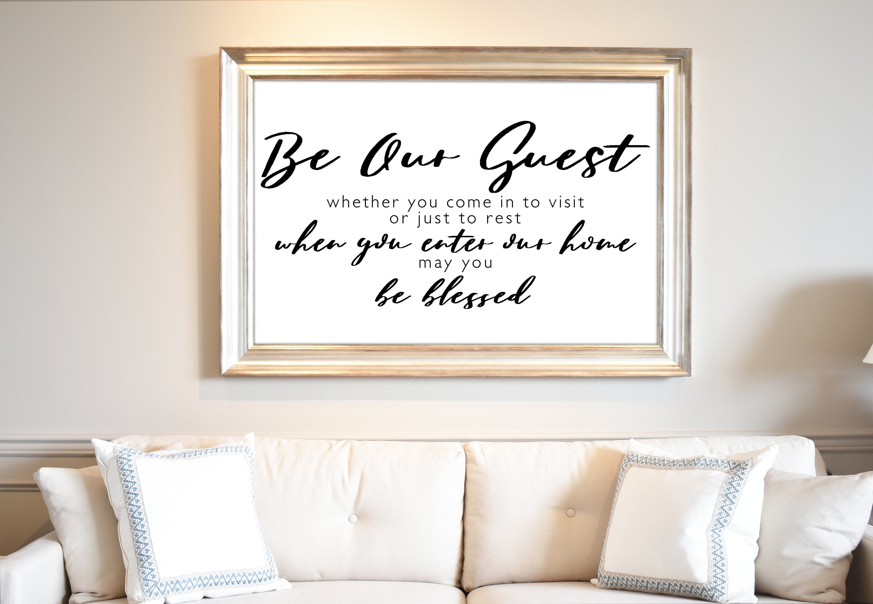 Be Our Guest Guest Room Decor Guest Room Wall Art Quote | Etsy