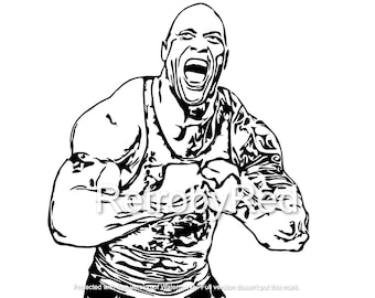The Rock Dwayne Johnson Svg - Etsy