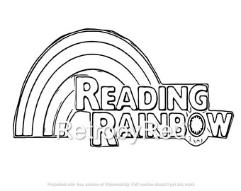 Reading Rainbow Svg | Etsy