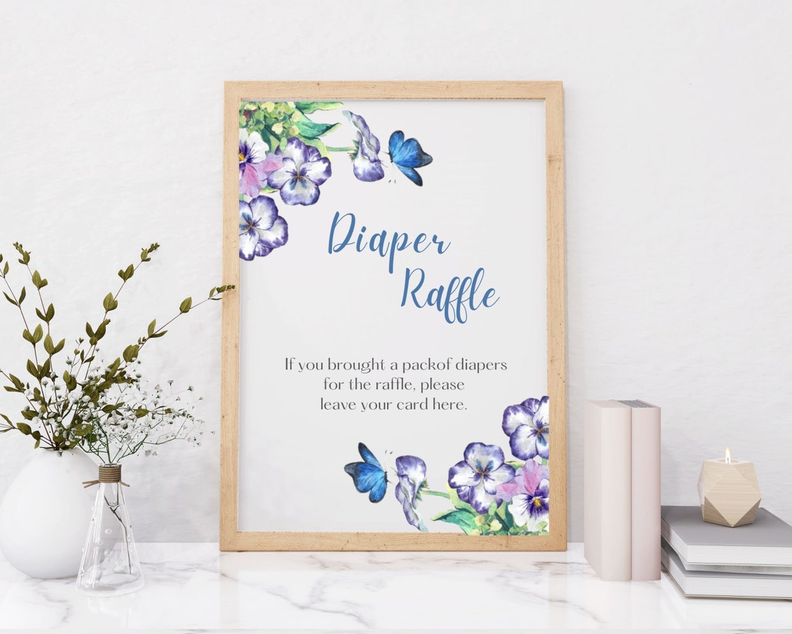 Diaper Raffle Ticket Baby Shower Diaper Raffle Card - Etsy