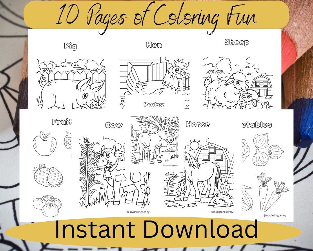 Printable Farm Animals Coloring Pages | Barnyard Animal Coloring Sheets ...