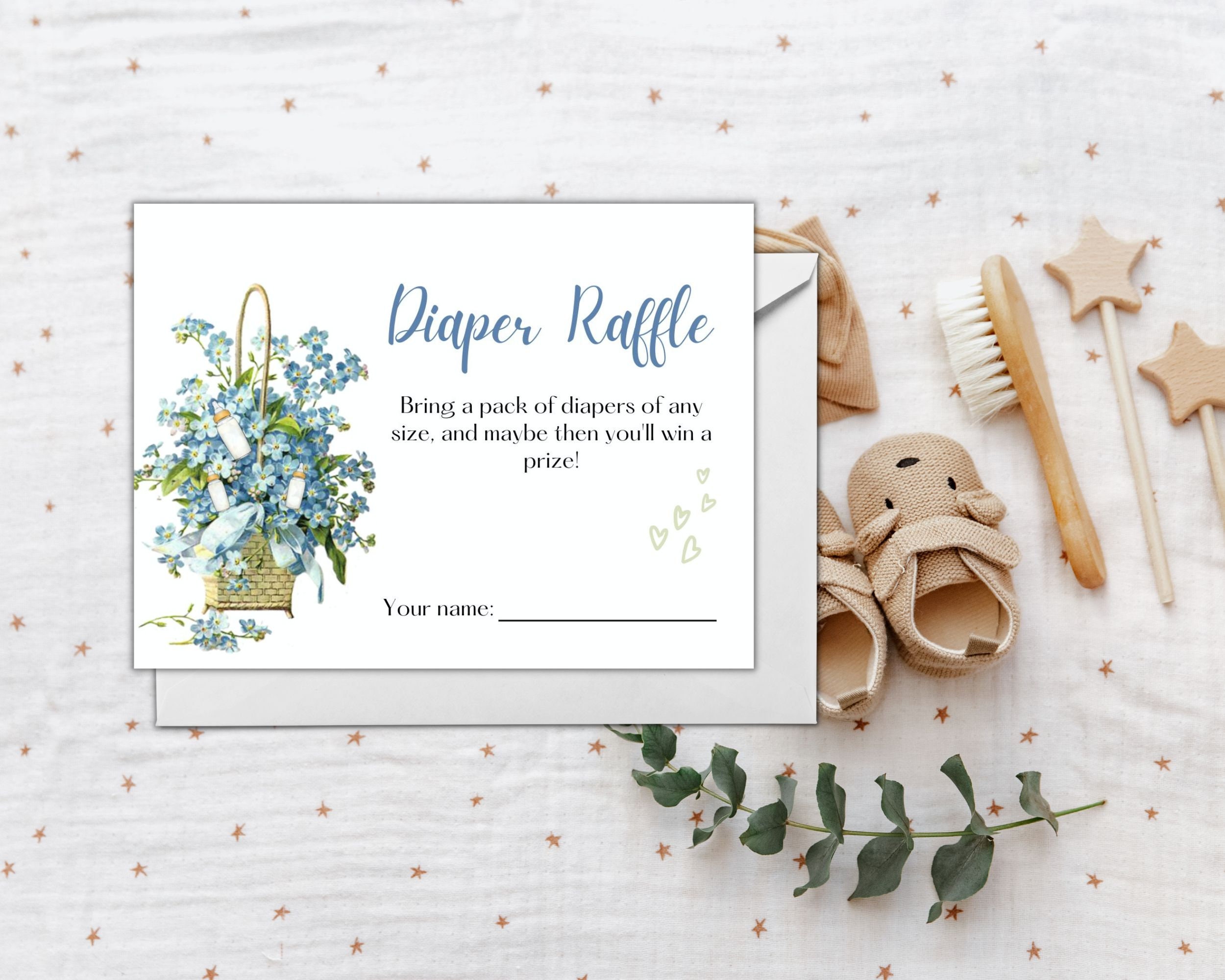 Diaper Raffle Ticket, Baby Shower, Diaper Raffle Card, Printable Diaper ...