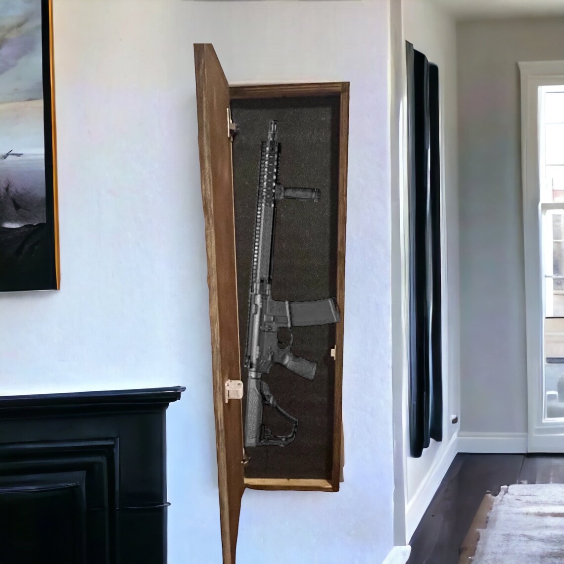 Floating Concealment Shelf, Hidden Storage,gun Storage Tactical Wall ...