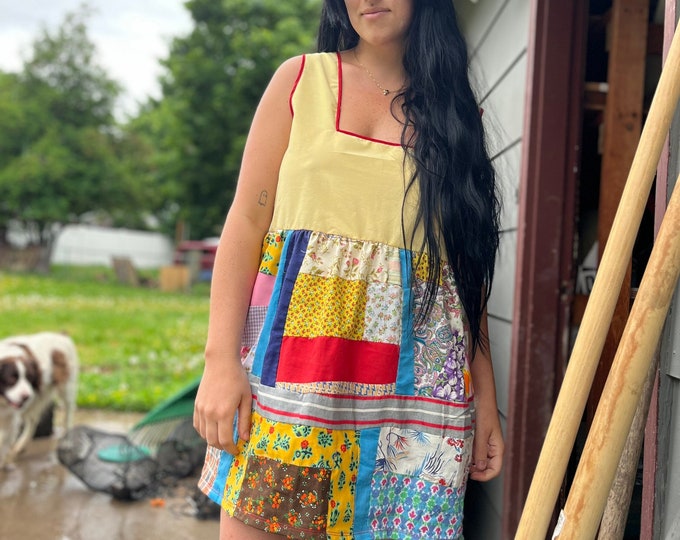 Handmade Upcycled Patchwork Quilt Dress - Etsy