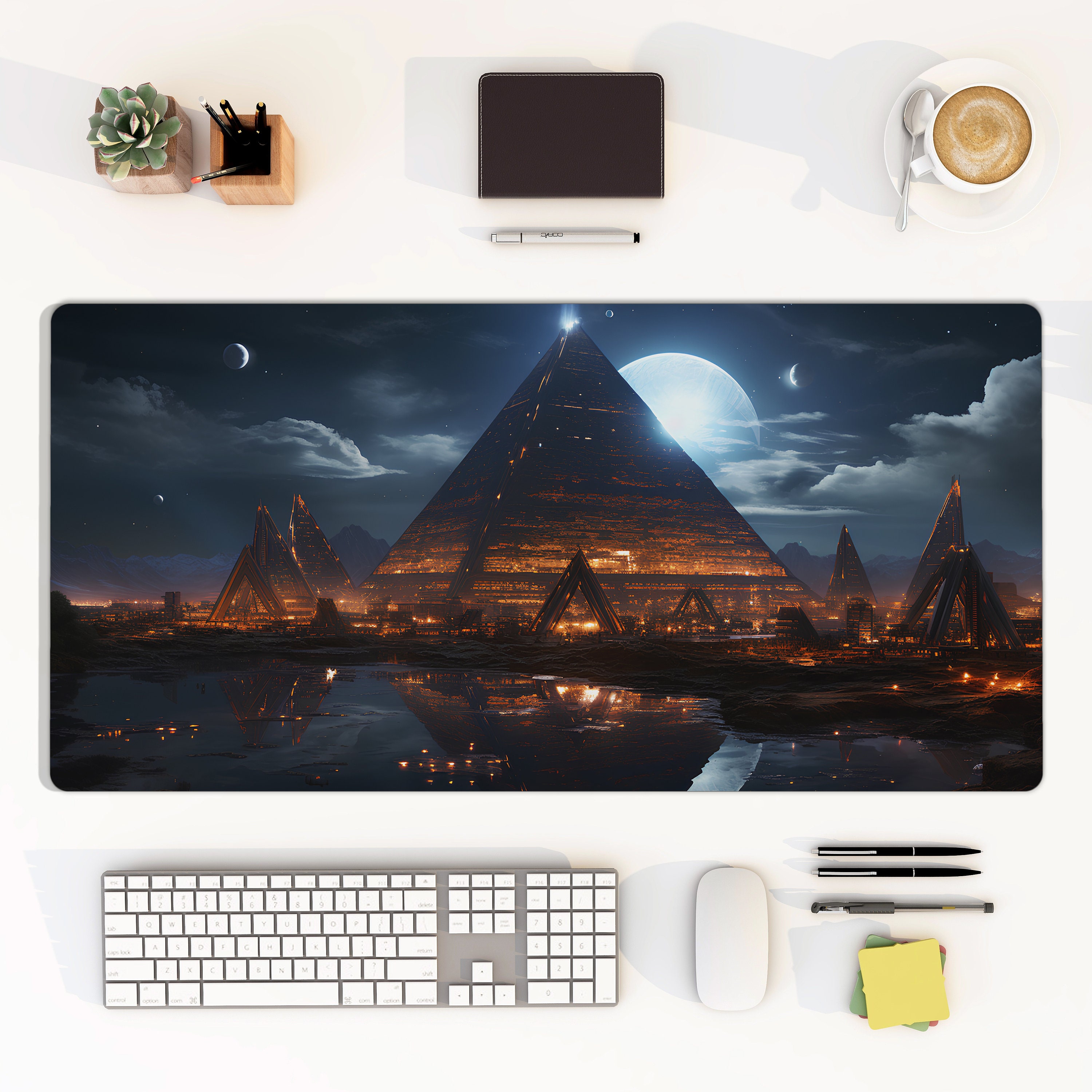 Egyptian Futuristic Pyramid Gaming Mousepad, Gamer Mouse Pad, Mouse Pad ...