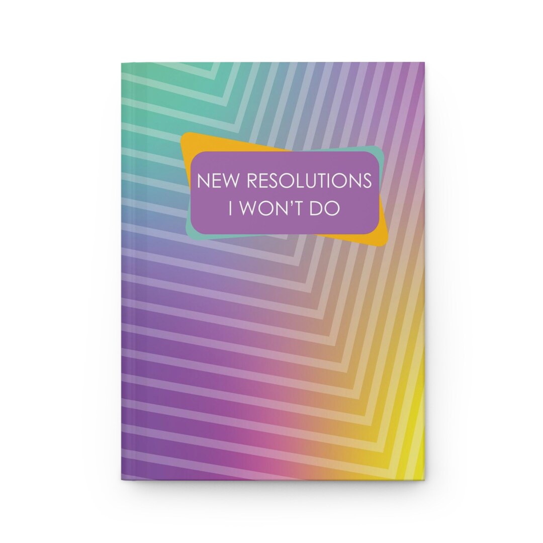 New Resolutions I Won't Do - Funny Gag Gift/ Snarky Notepad/ Funny ...