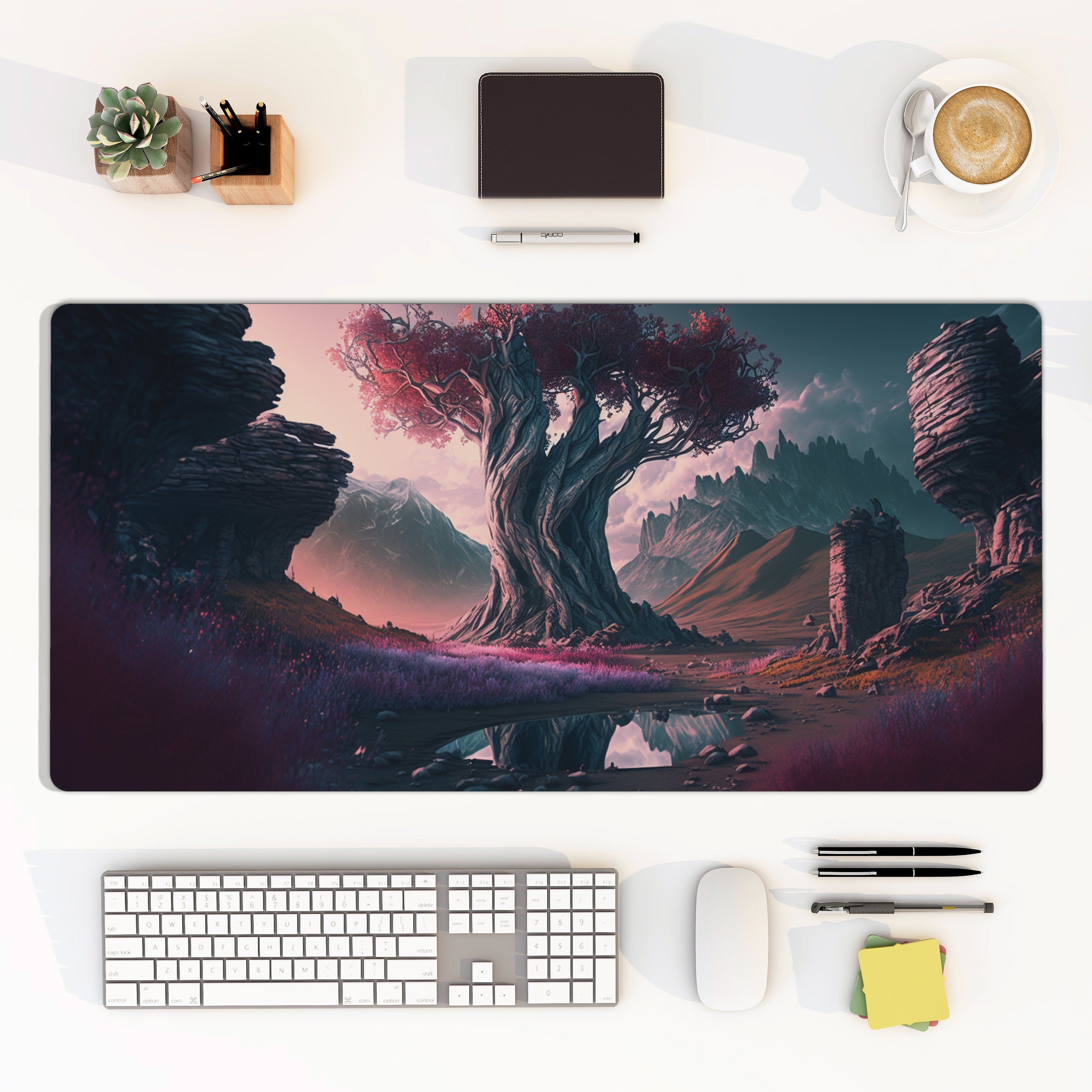 Mythical Landscape Giant Tree Desk Mat/ Mouse Pad - Etsy