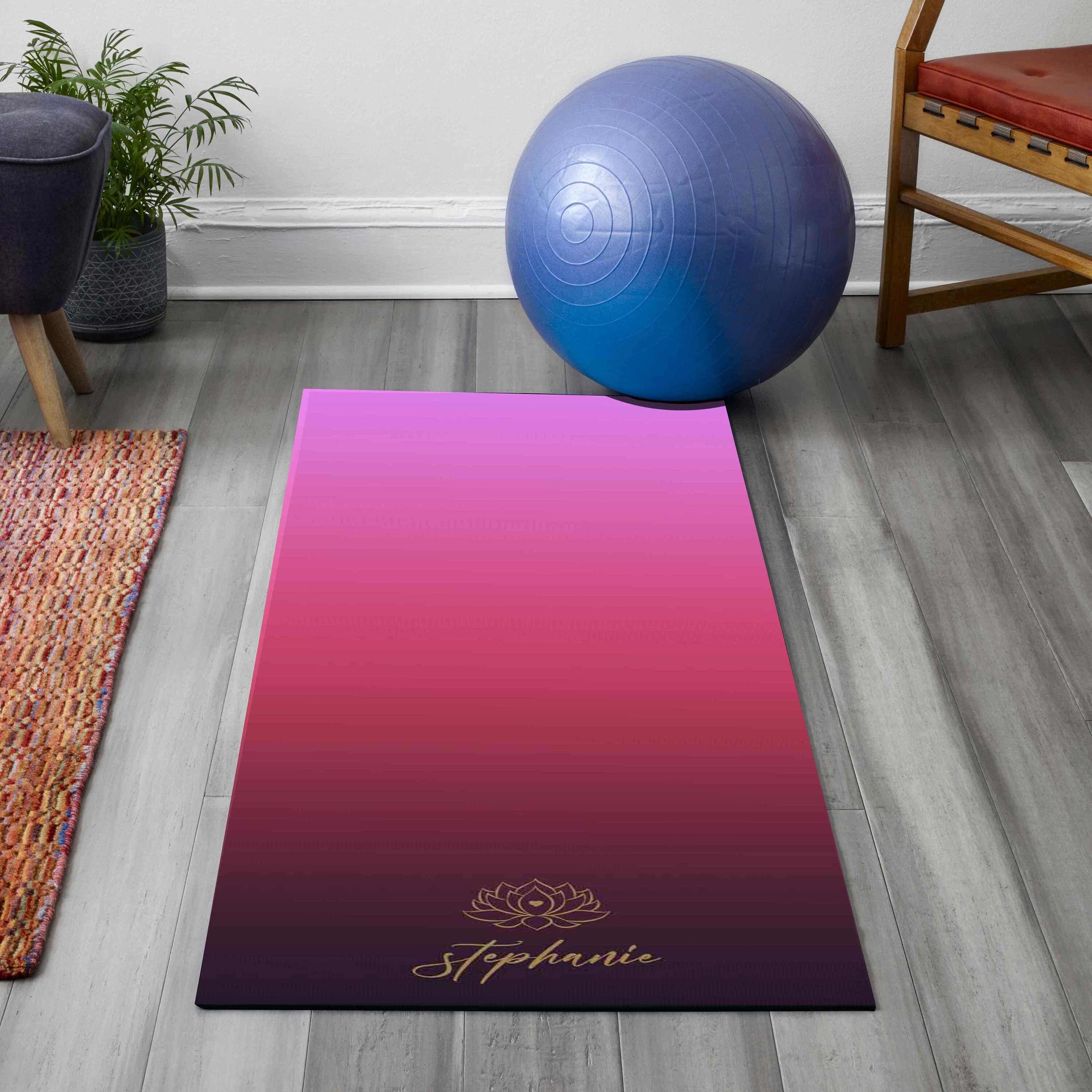 PERSONALIZED - Small Lotus Yoga Mat, Yoga Accessories, Yoga Gifts ...