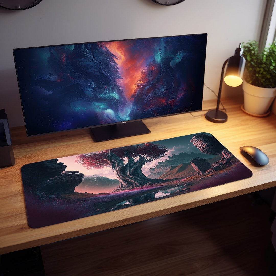 Mythical Landscape Giant Tree Desk Mat/ Mouse Pad - Etsy