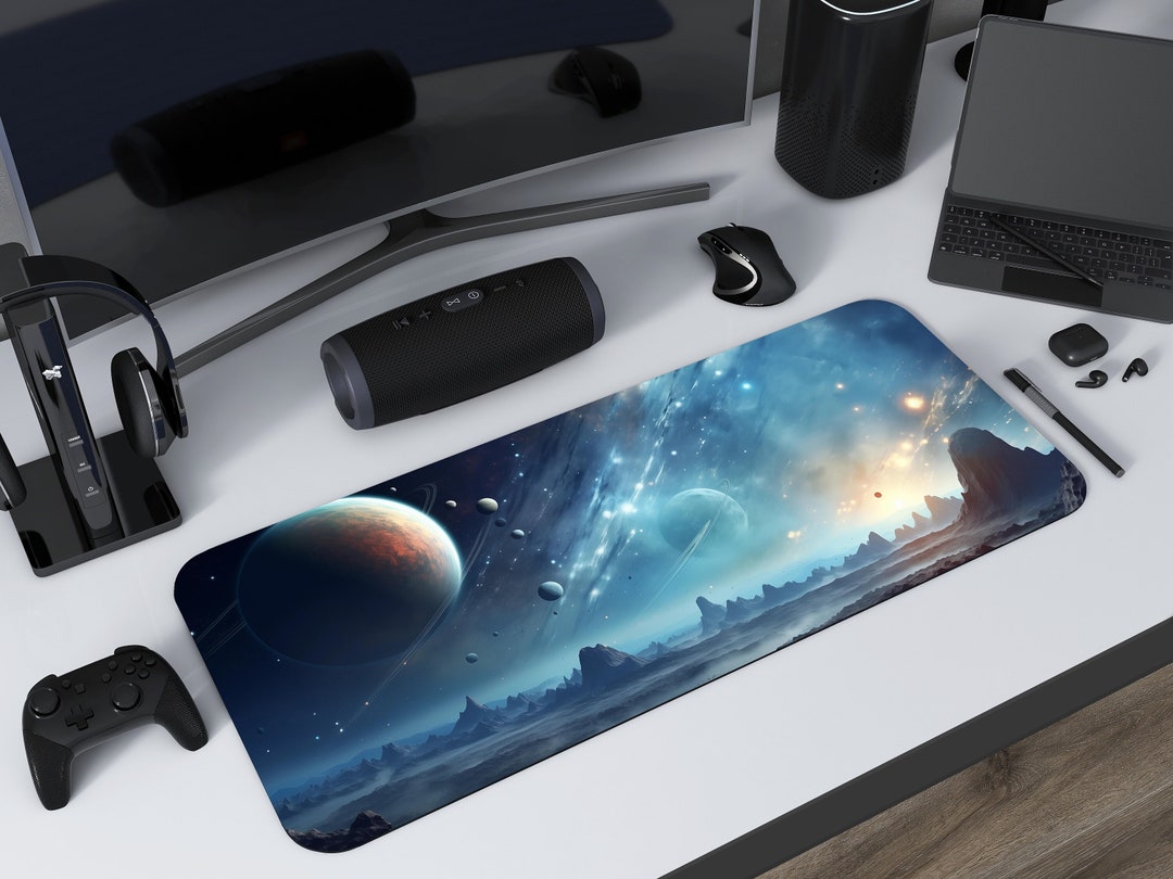 View of Planets in Sky From Moon Gaming Mousepad, Gamer Mouse Pad ...