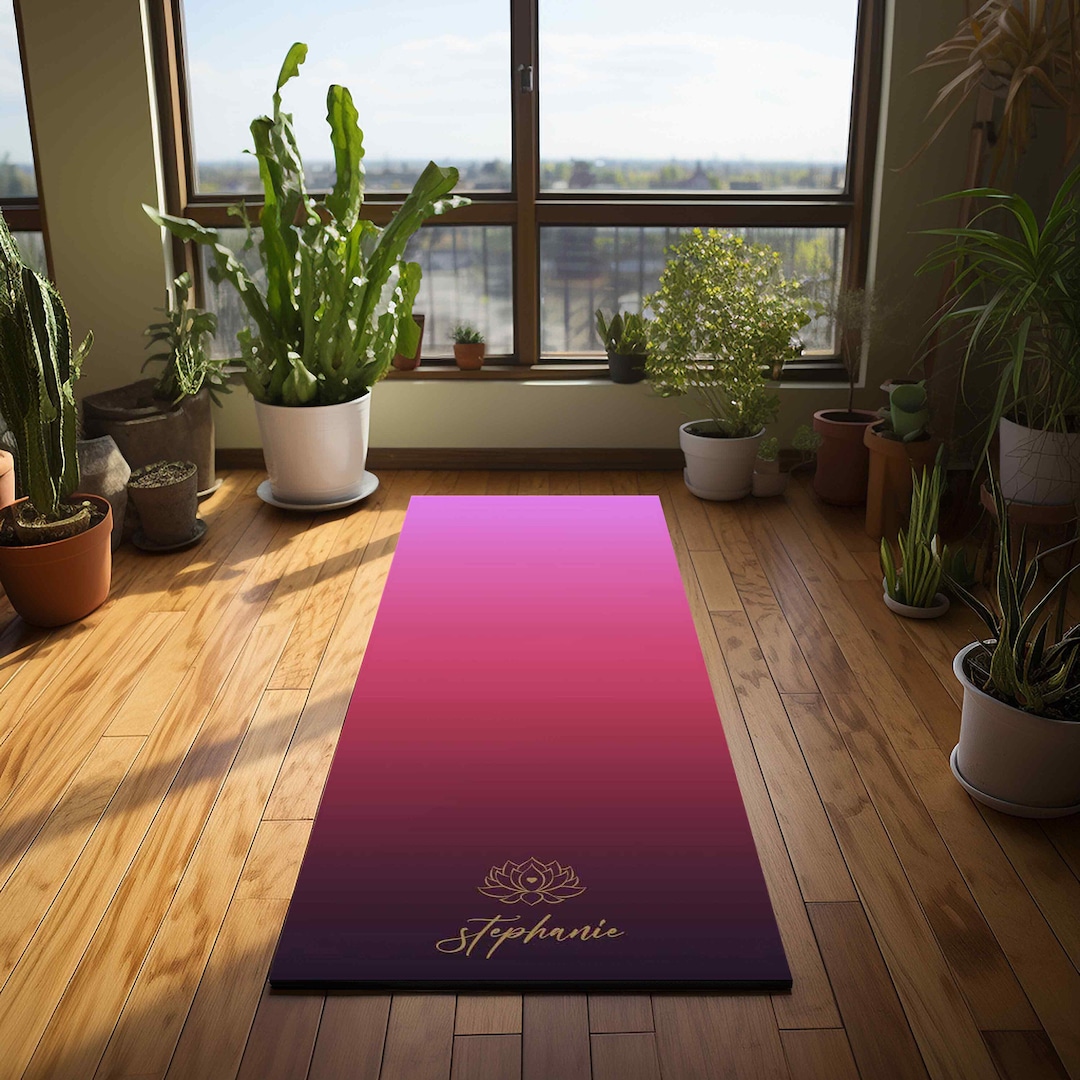 PERSONALIZED - Small Lotus Yoga Mat, Yoga Accessories, Yoga Gifts ...