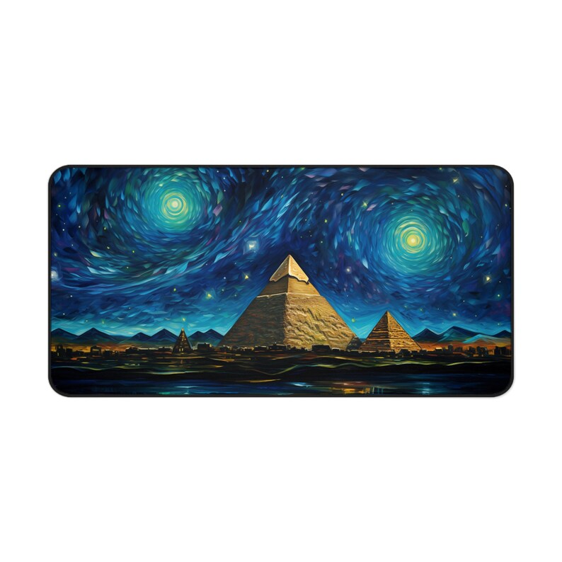 Egyptian Pyramids Starry Night Gaming Mousepad, Gamer Mouse Pad, Mouse ...