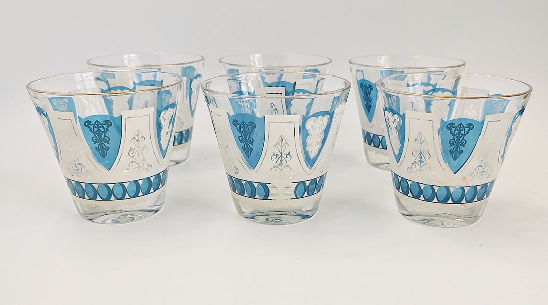 Set of 6 Hazel Atlas for Vogue Crystal MCM Lowball Glasses, Nobility ...