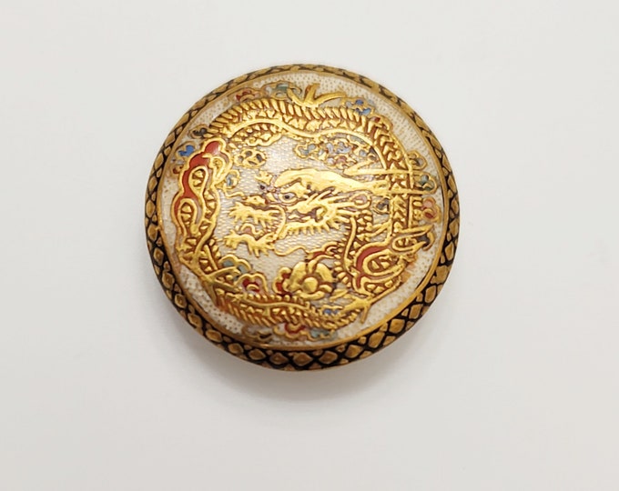 Fine Satsuma Button With Gold Dragon, Meiji Period - Etsy