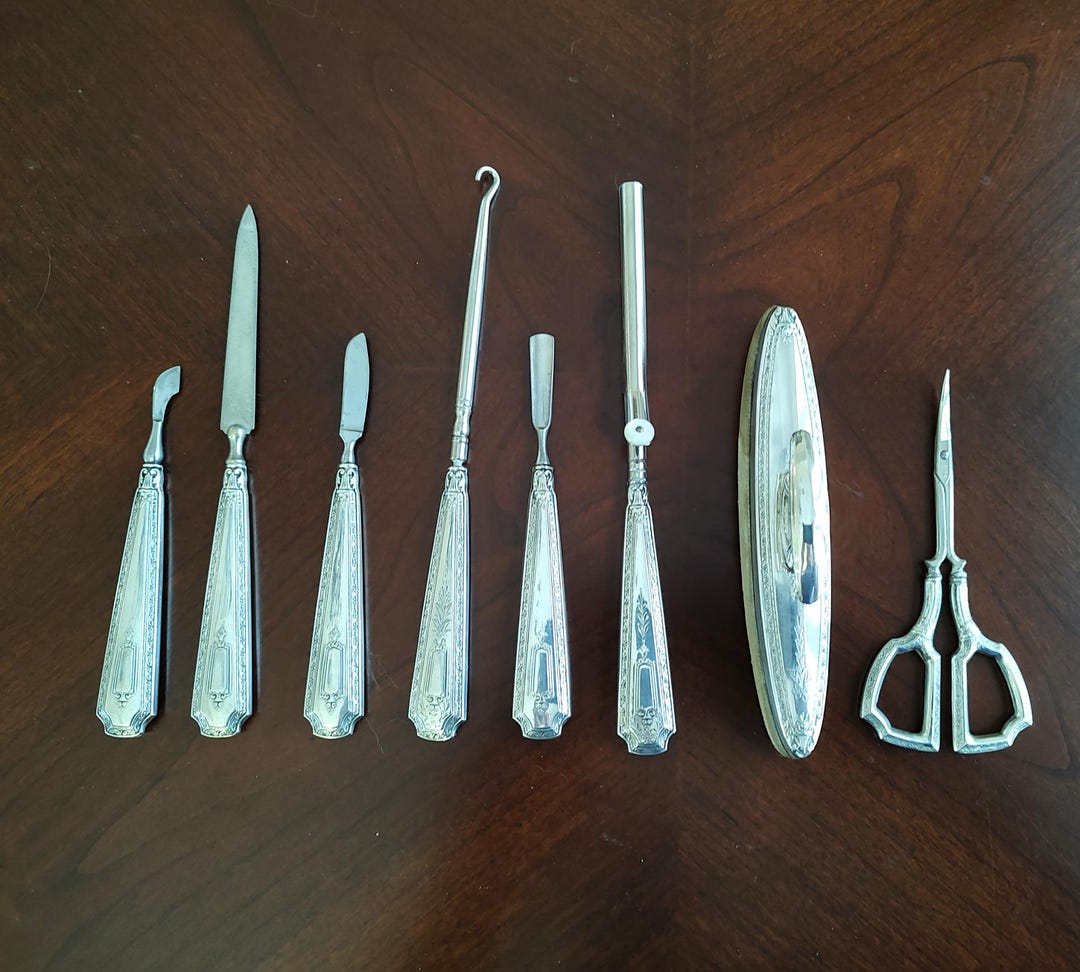 Sterling 8 Piece Vanity Set, Saart Brothers, Vintage - Etsy Canada