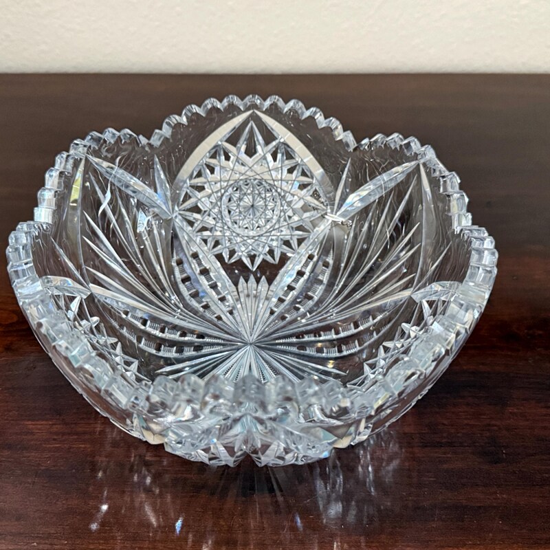 Crystal Bowl Cut Glass - Etsy