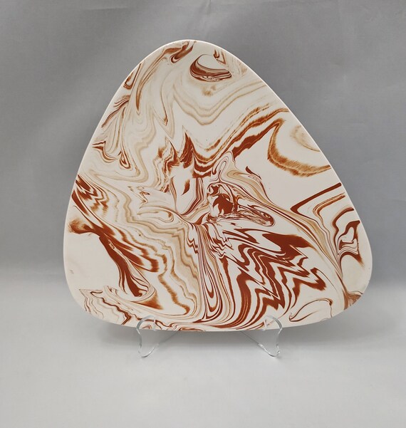 Mid-mod Art Pottery Serving Tray Amoeba Form - Etsy
