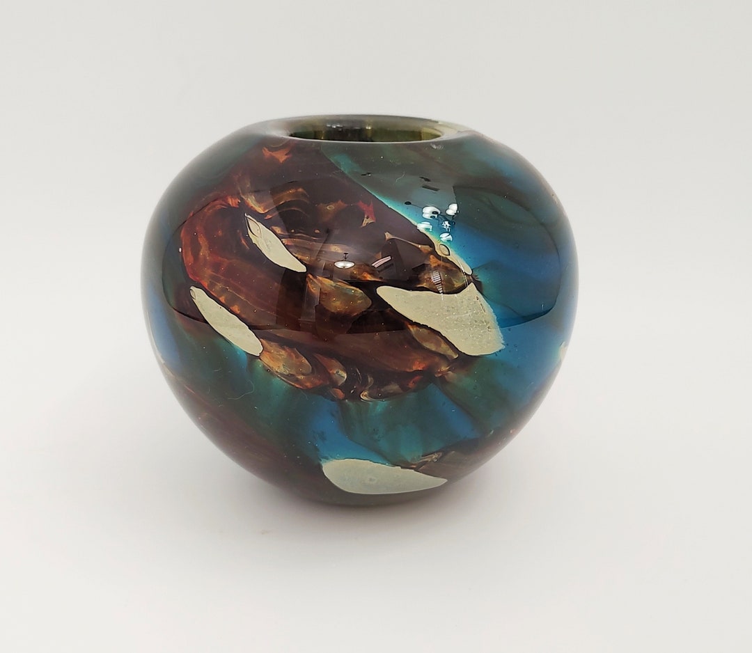 Mdina Tiger Vase, Maltese Vintage Art Glass, 1970's - Etsy