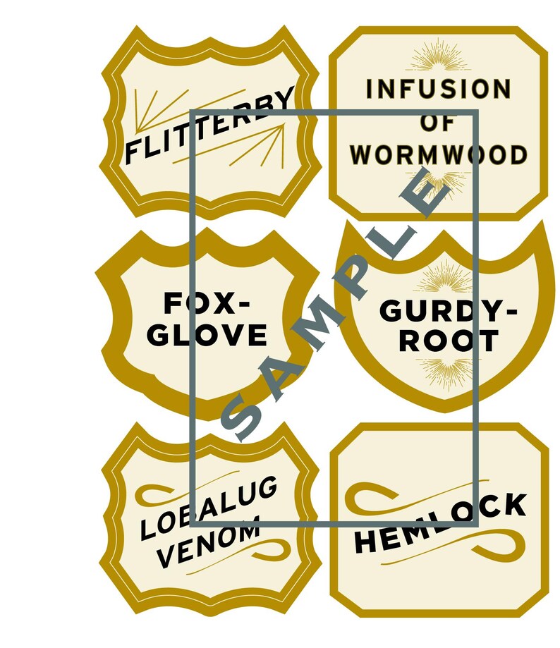 PDF for Potion Labels - Etsy