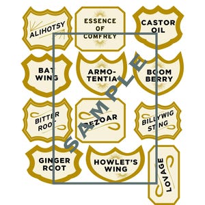 PDF for Potion Labels - Etsy