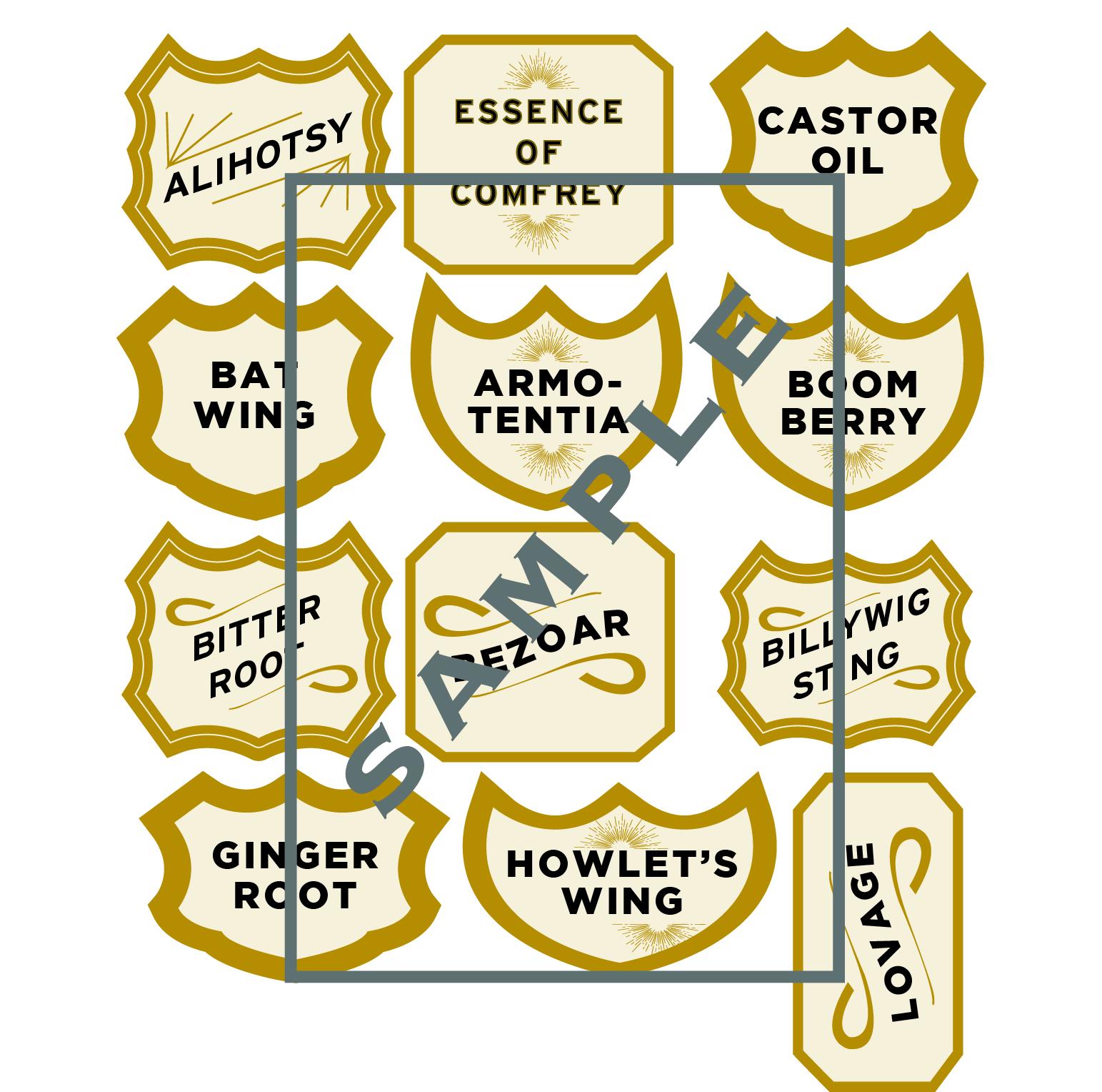 PDF for Potion Labels - Etsy