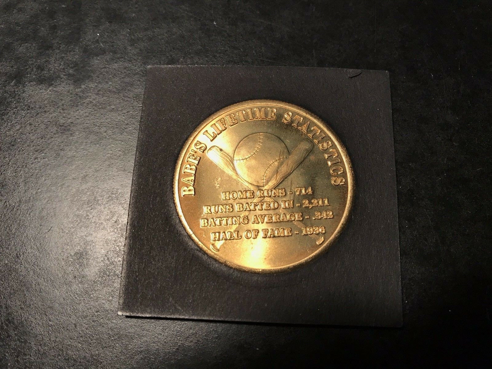 Babe Ruth Vintage Baseball Coin 24K Gold Plated - Etsy