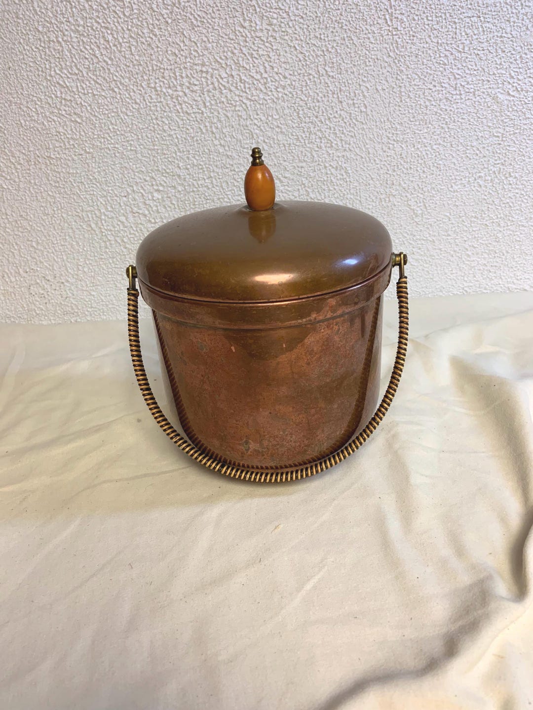 Vintage Copper/pyrex Ice Bucket - Etsy