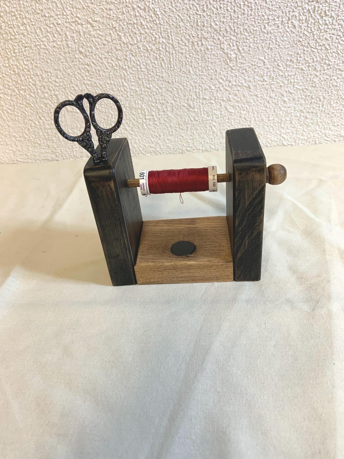 Spool Holder/magnet/scissors Storage - Etsy