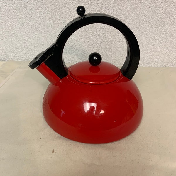 Red Teapot - Etsy