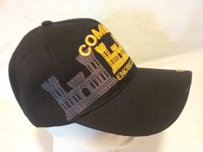 Combat Engineer Black Baseball Cap/hat W/combat on Bill and | Etsy
