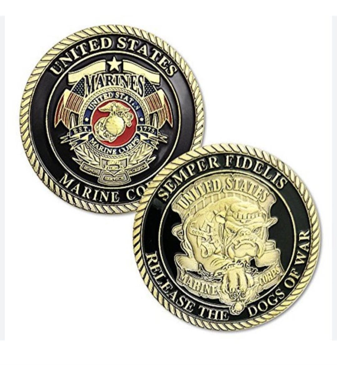 U.S Marine Semper Fidelis, Challenge Coin 38MM Inch in Plastic Case - Etsy