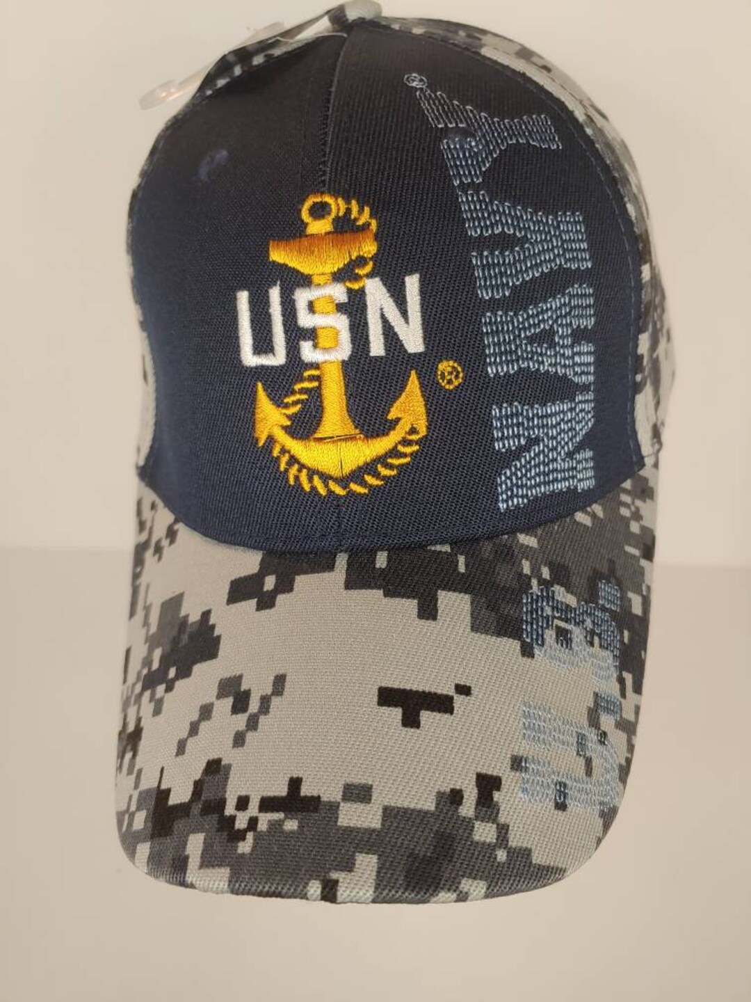 Navy, Anchor Flag Cap, Baseball Cap/hat, (digital Camouflage) - Etsy