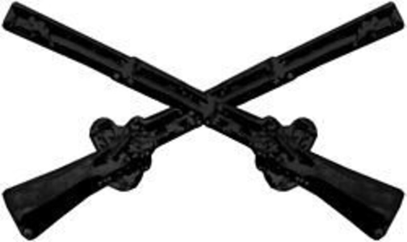 Infantry Crossed Rifles Large Pin BLACK - Etsy