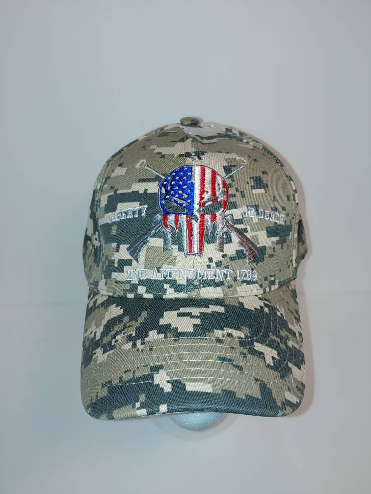 Liberty or Death, 2nd Amendment 1789, Digital Camouflage, Baseball Cap ...