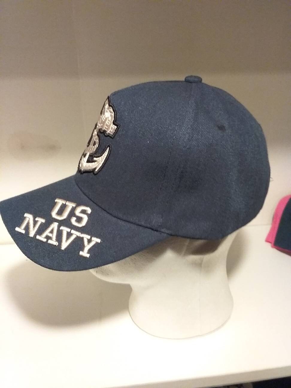 Navy Anchor W/shadow Anchor Baseball Cap/hat W/ U.S. Navy - Etsy