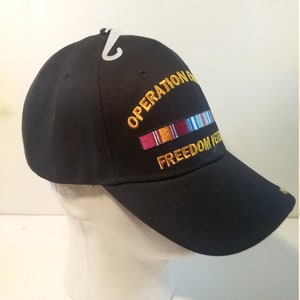 Operation Enduring FREEDOM, Black Baseball Cap/ Hat, Baseball Cap/hat ...