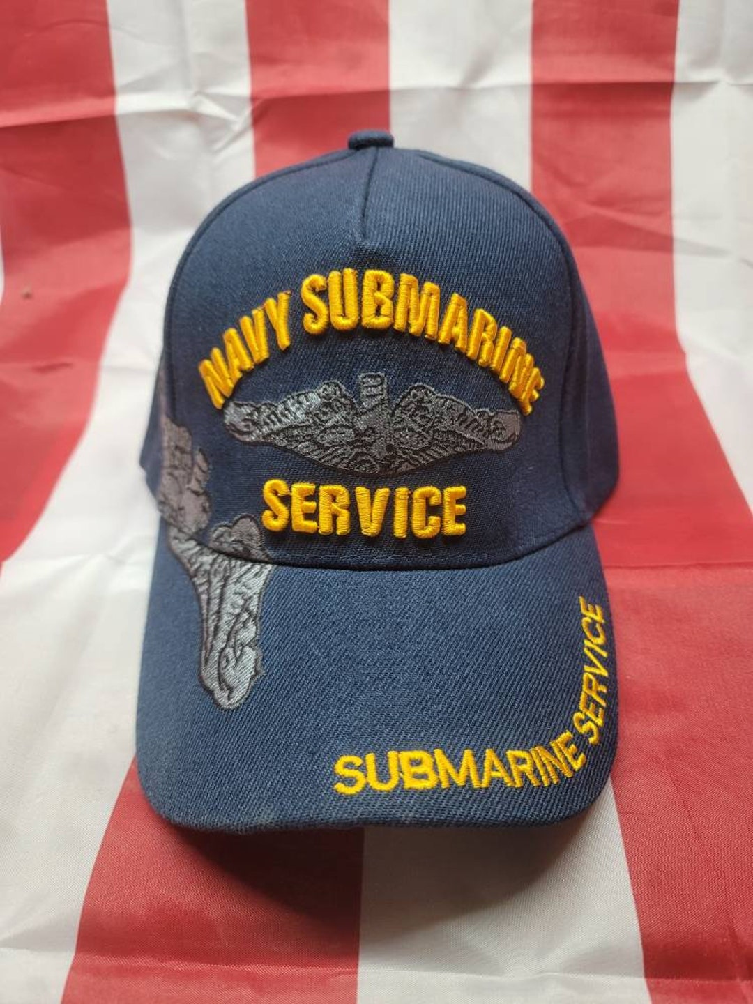 Navy Submarine Service, Baseball Cap, W/submarine Service on Bill and ...