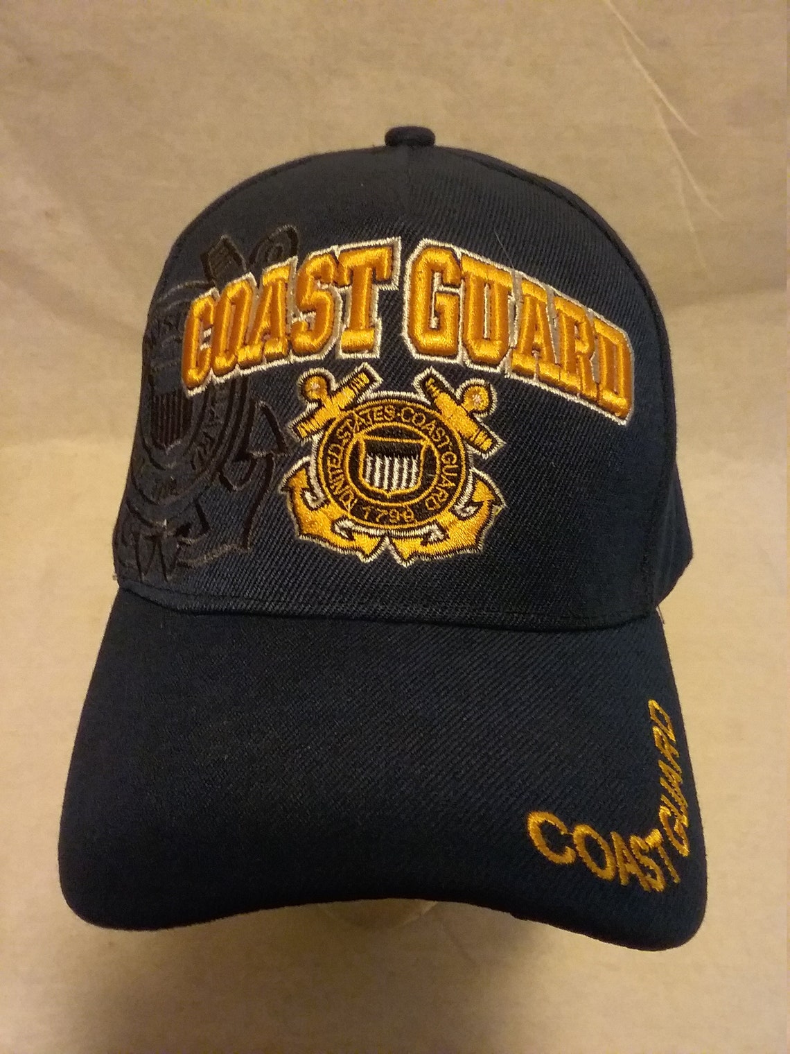 Coast Guard W/seal Blue Baseball Cap/hat W/ Shadow Seal - Etsy