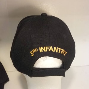 3rd Infantry Division, Black Baseball Cap/hat W/shadow, W/3rd Infantry ...