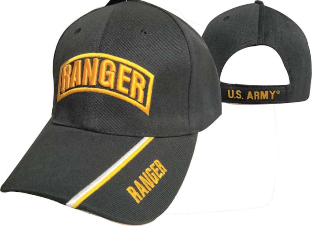 Ranger. Baseball Cap/hat, W/ Ranger on Bill and Usarmy on Back (black ...